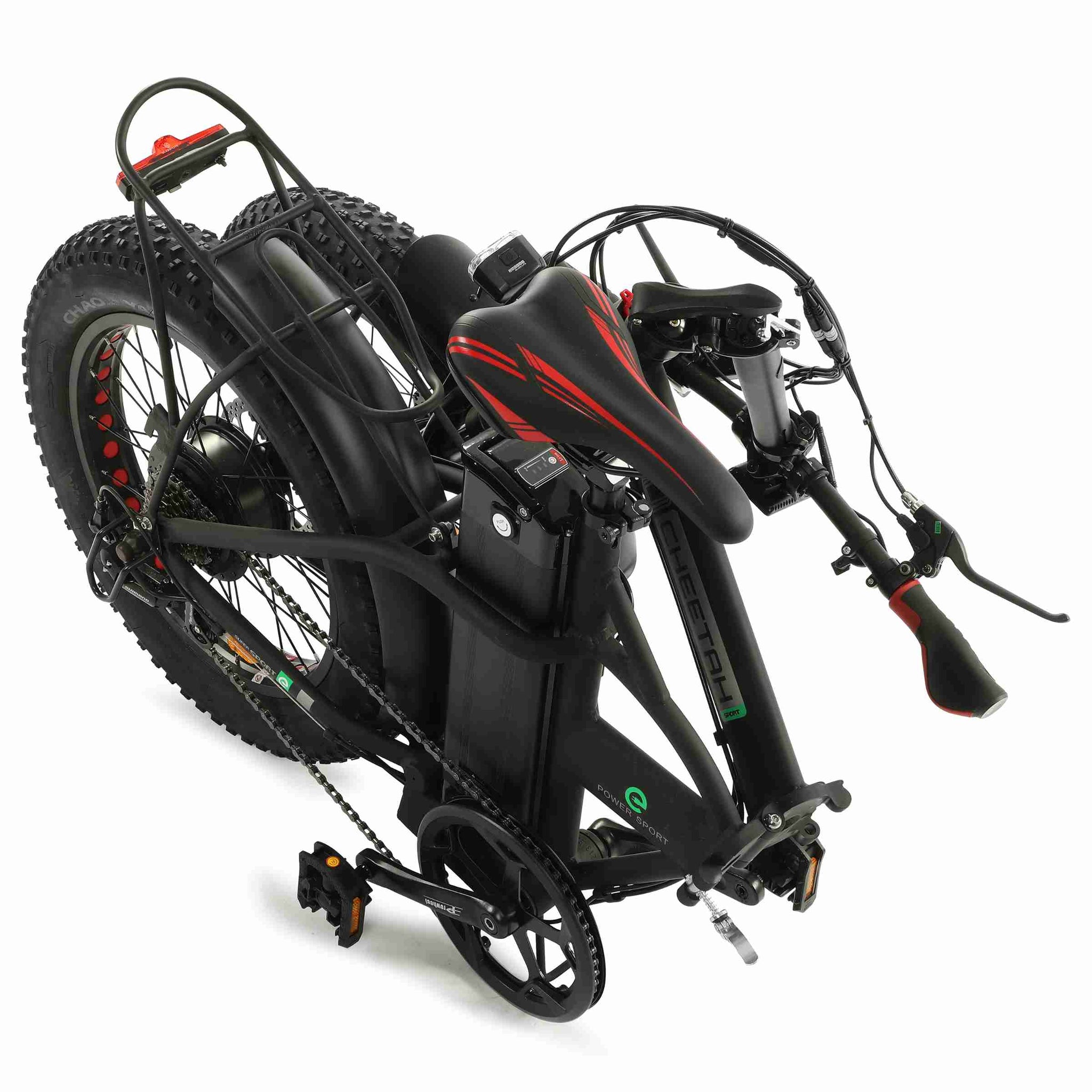 Ecotric 48V Fat Tire Portable and Folding Electric Bike with color LCD