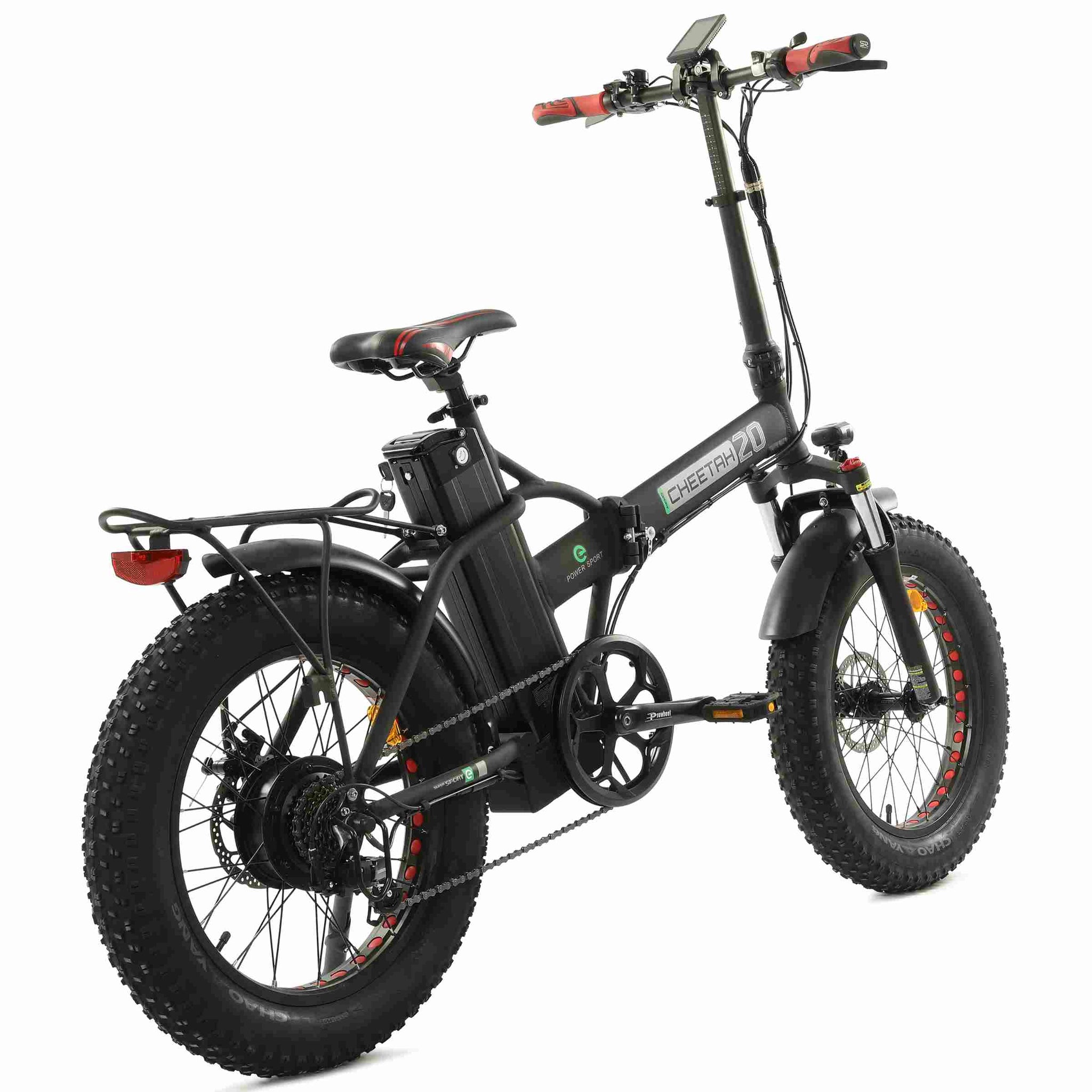 Ecotric 48V Fat Tire Portable and Folding Electric Bike with color LCD