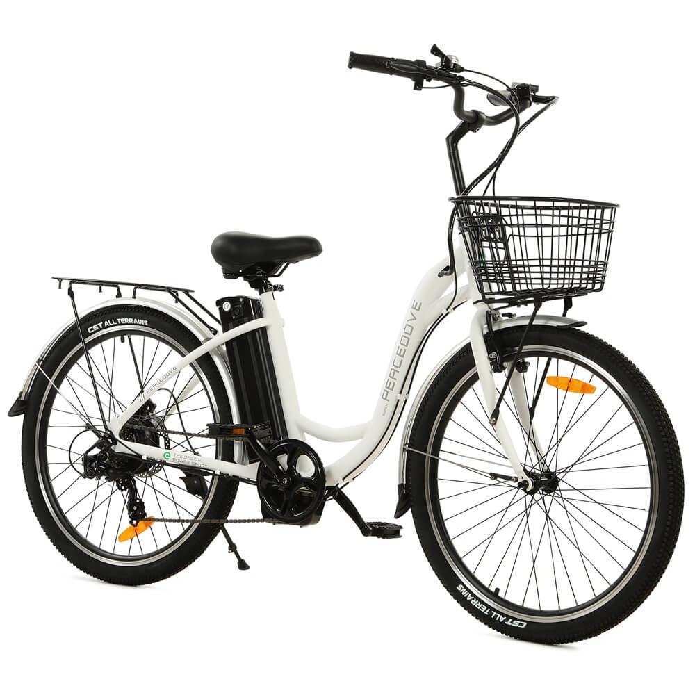 ECOTRIC 26 inch city Tire Electric Bike - White- | ECOTRIC Electric ...