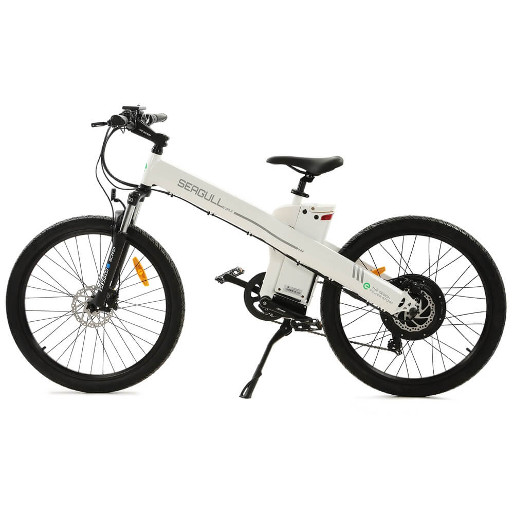 Seagull Electric Mountain Bicycle - White | ECOTRIC Electric Bikes ...